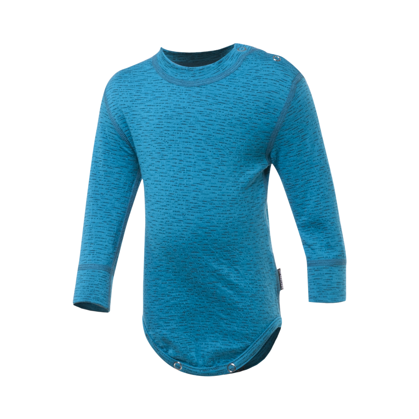 Merino kojenecké body - tm.oceán-černá melír - Moira